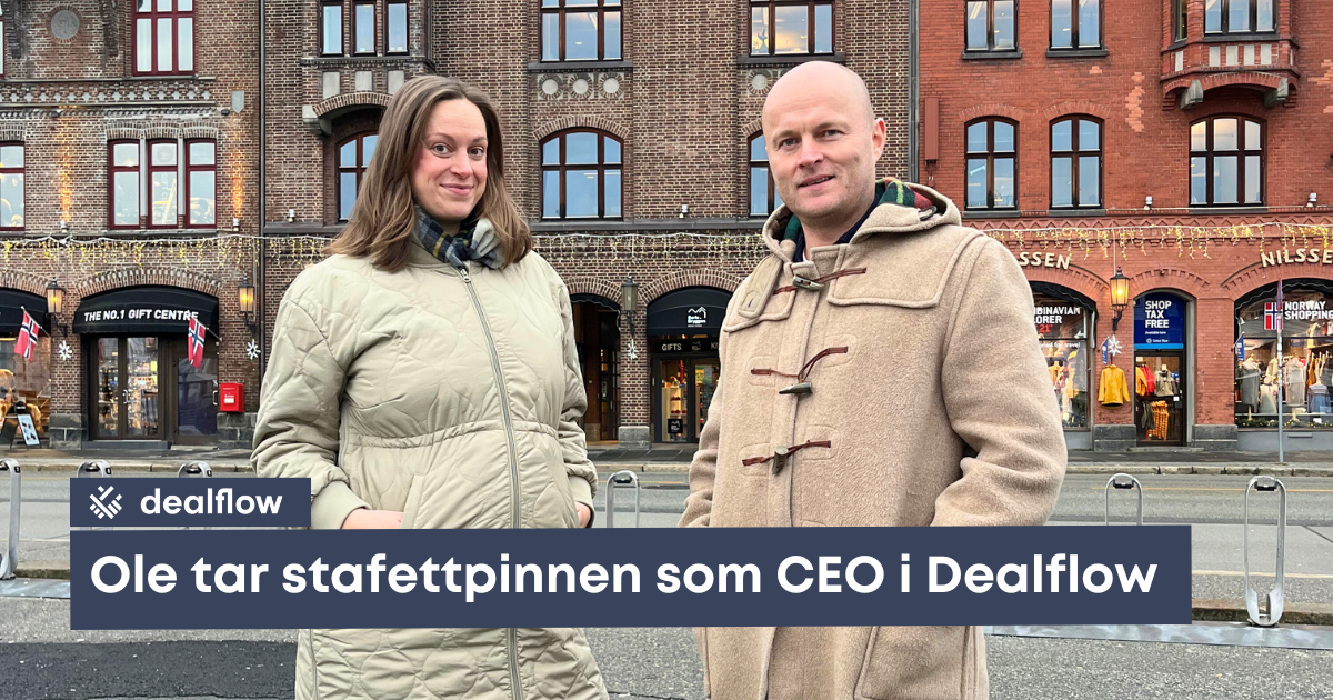Ole tar stafettpinnen som CEO i Dealflow - Dealflow - kapitalkilde for ...
